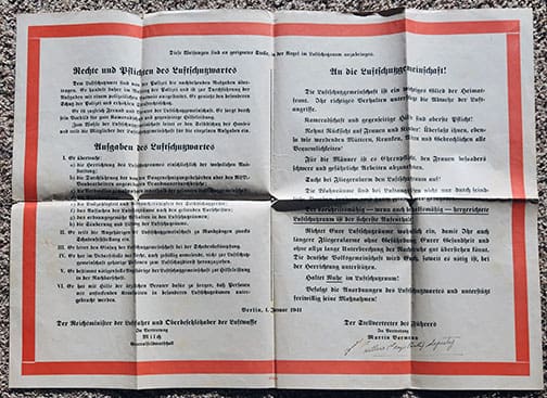 ORIGINAL 1941 POSTER WHAT TO DO DURING AN AIR RAID | OD43