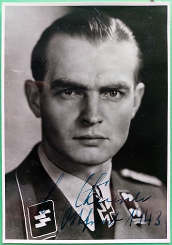 ORIGINAL 1943 LSSAH SS-OBERSTURMBANNF. MAX WUENSCHE SIGNED PHOTOGRAPH ...