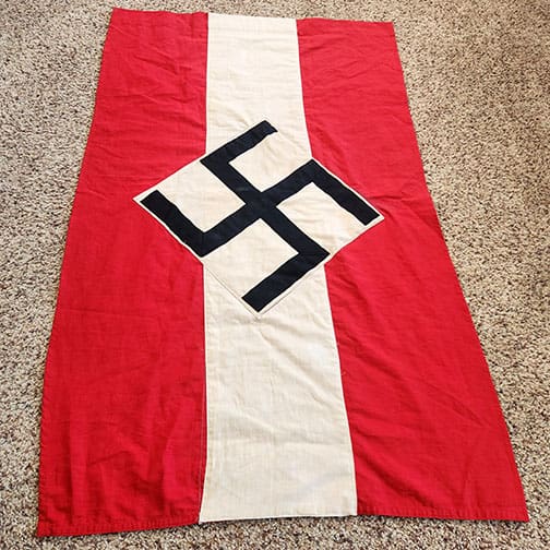 ORIGINAL EARLY DOUBLE-SIDED 25x40'' HITLER-JUGEND / HITLER YOUTH FLAG ...