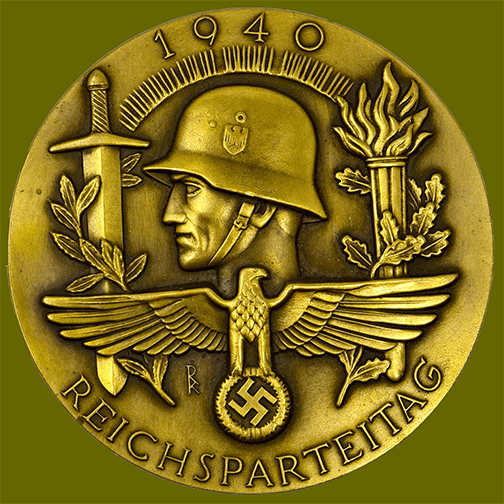 SUPER RARE 1940 REICH PARTY DAYS PROTOTYPE PLAQUE BY DESCHLER | OD43