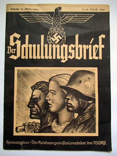 ORIGINAL 1939 OFFICIAL NSDAP EDUCATIONAL MAGAZINE 'SCHULUNGSBRIEF' | OD43