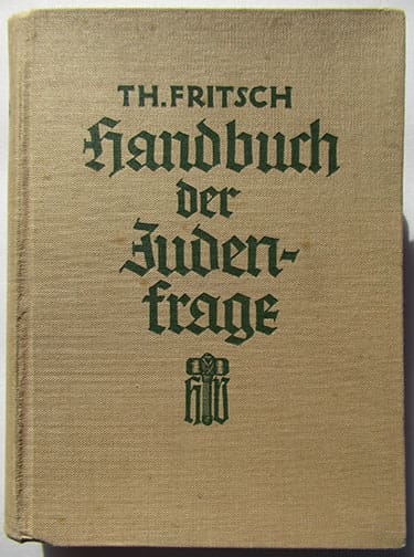 RARE ORIGINAL 1939 ANTI-JEWISH NAZI "BIBLE" BY THEODOR FRITSCH | OD43